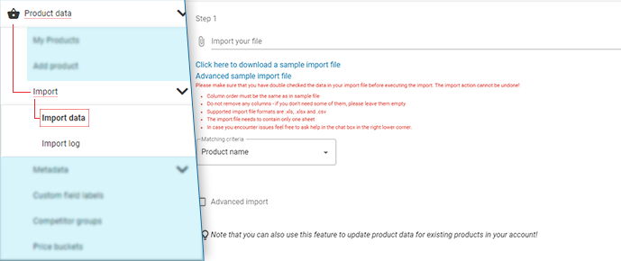 Data import – Price2Spy®